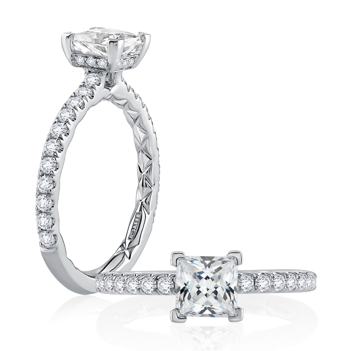 V-Tip Prong Princess Cut Diamond Engagement Ring